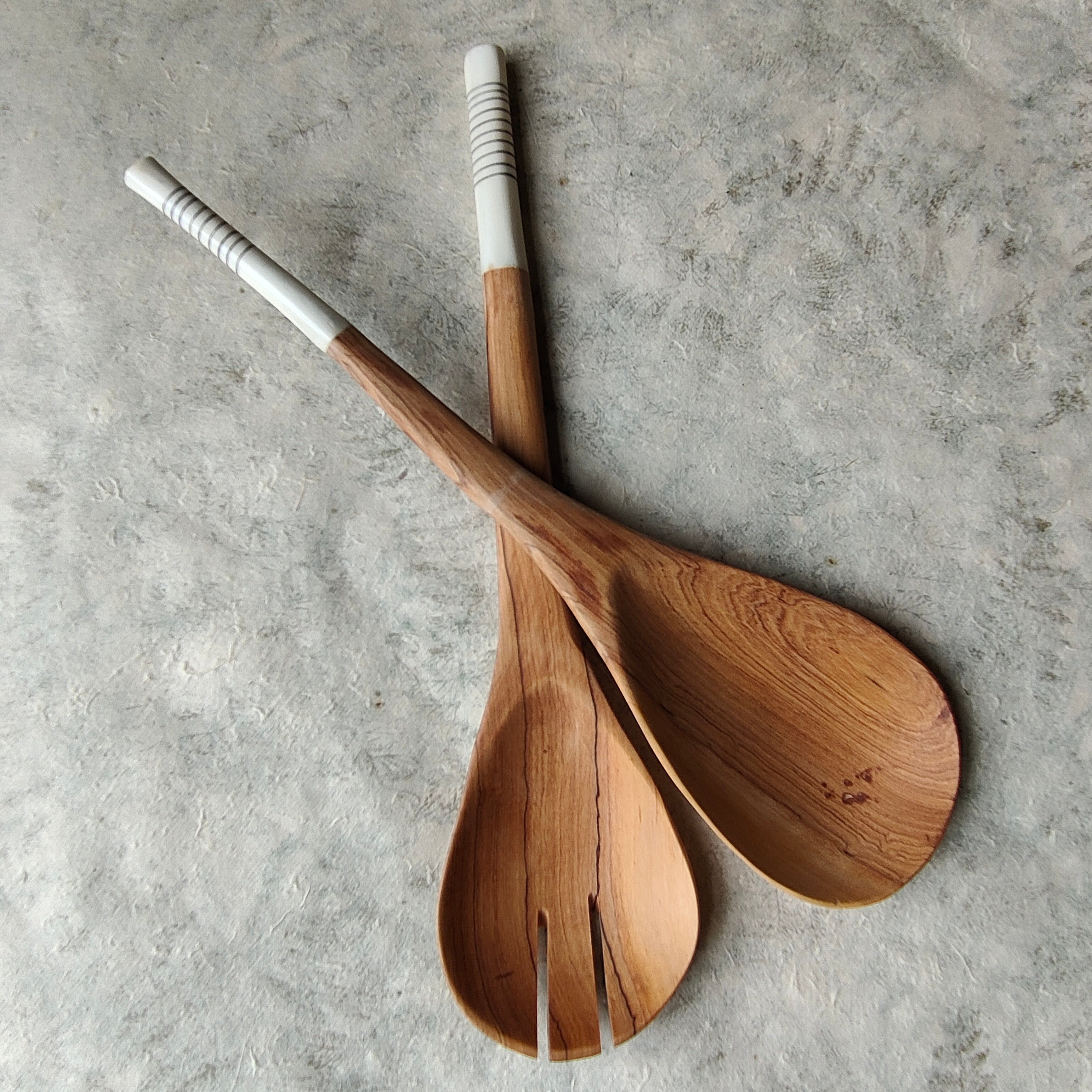 Salad servers, walnut – Howbert & Mays